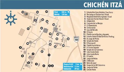 Chichén Itzá Map | Yucatán Today
