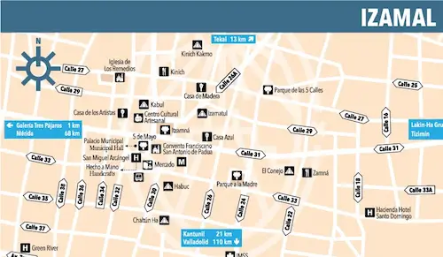 Mapa de Izamal | Yucatán Today